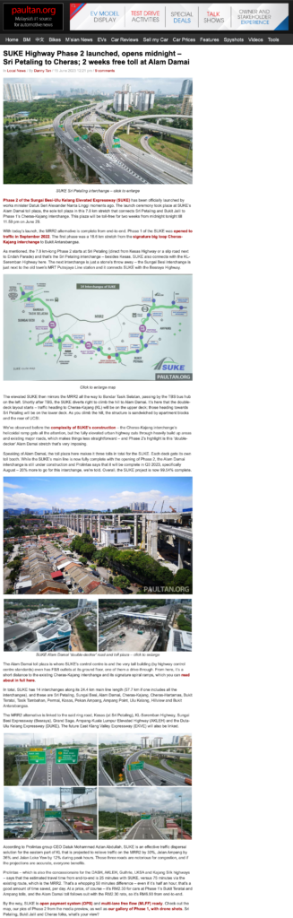 PAULTAN.ORG | SUKE HIGHWAY PHASE 2 LAUNCHED - PROLINTAS