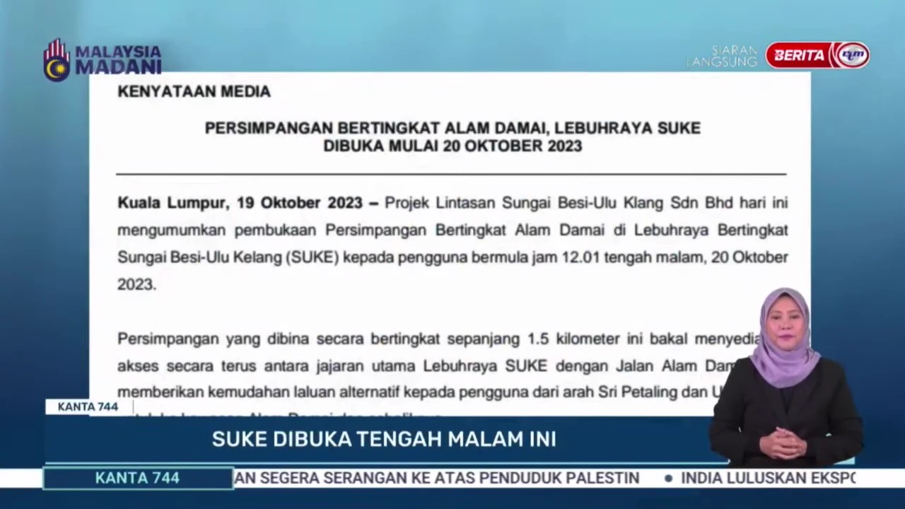BERITA RTM | SUKE DIBUKA TENGAH MALAM INI - PROLINTAS